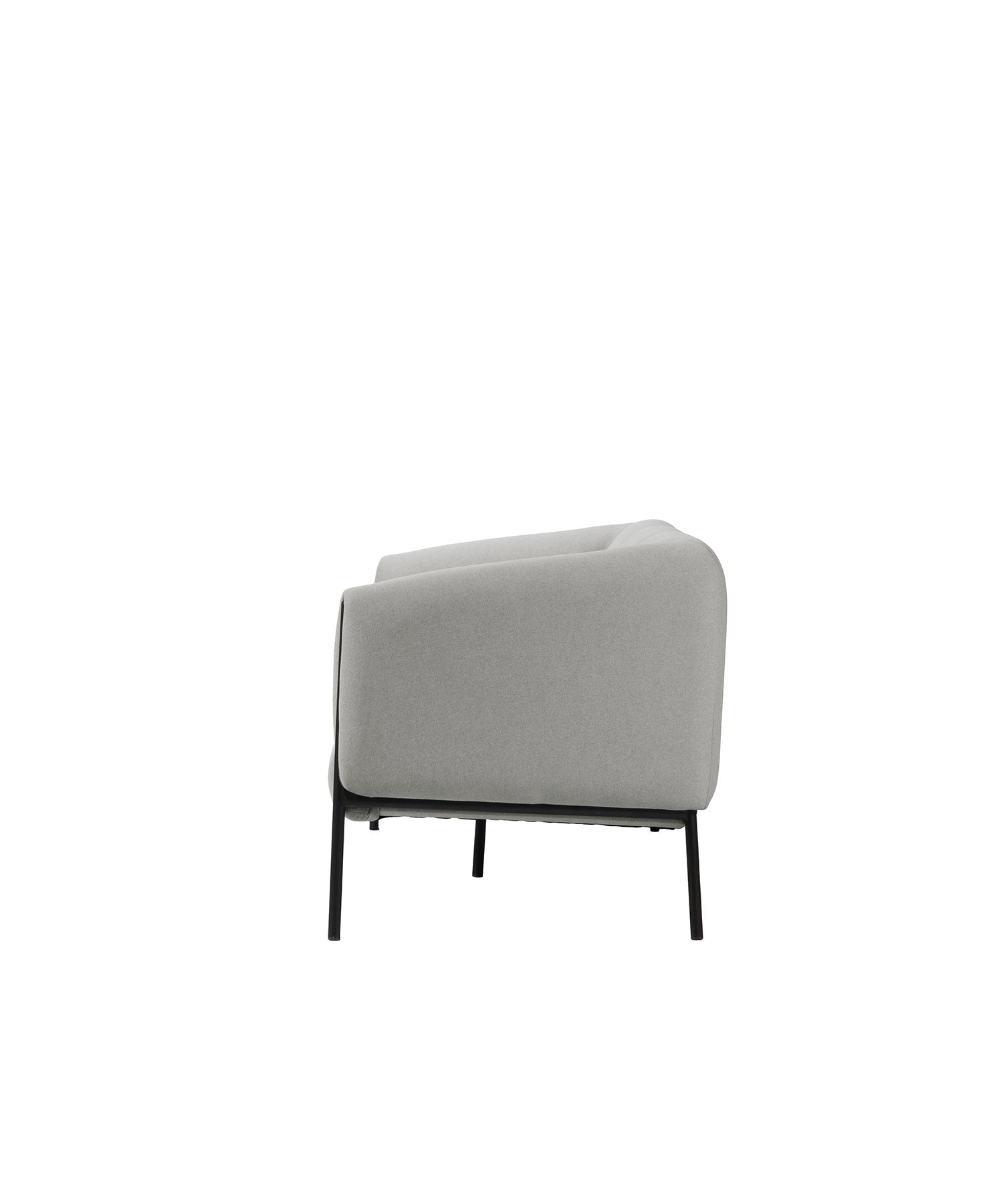 【Work Plus（ワークプラス）】MELTONE SOFA｜重厚感と遊び心を兼ね備えた黒色スチールフレームの3人掛けソファ – TIMELESS COMFORT